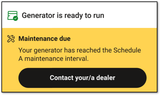 What can I do if Mobile Link says "Maintenance due"?