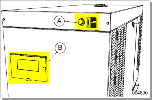 Where Is the Auxiliary Shutdown Switch on Liquid-Cooled Generator Models?