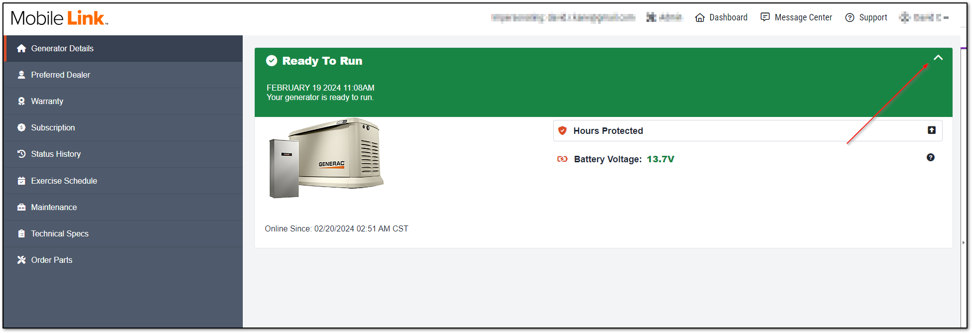 How to view status history in Mobile Link