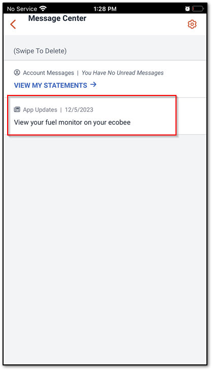 Using the message center in Mobile Link