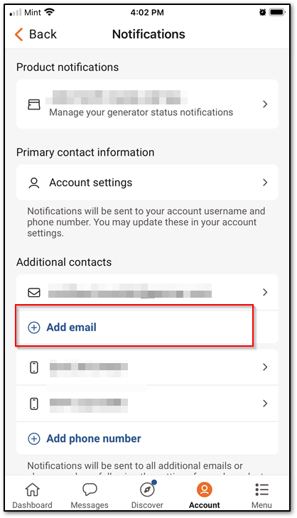 How Do I Add Additional Email Addresses Onto My Mobile Link Account?