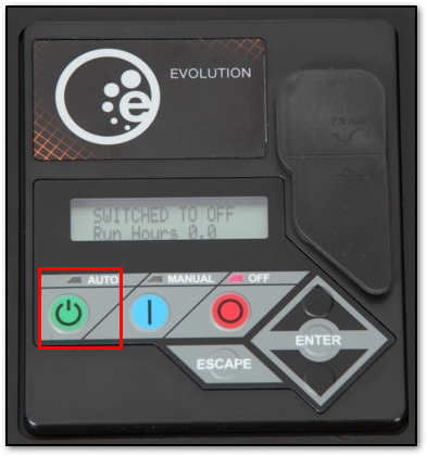 My Generator Shows Switched to OFF, How Do I Put it Back into Auto?